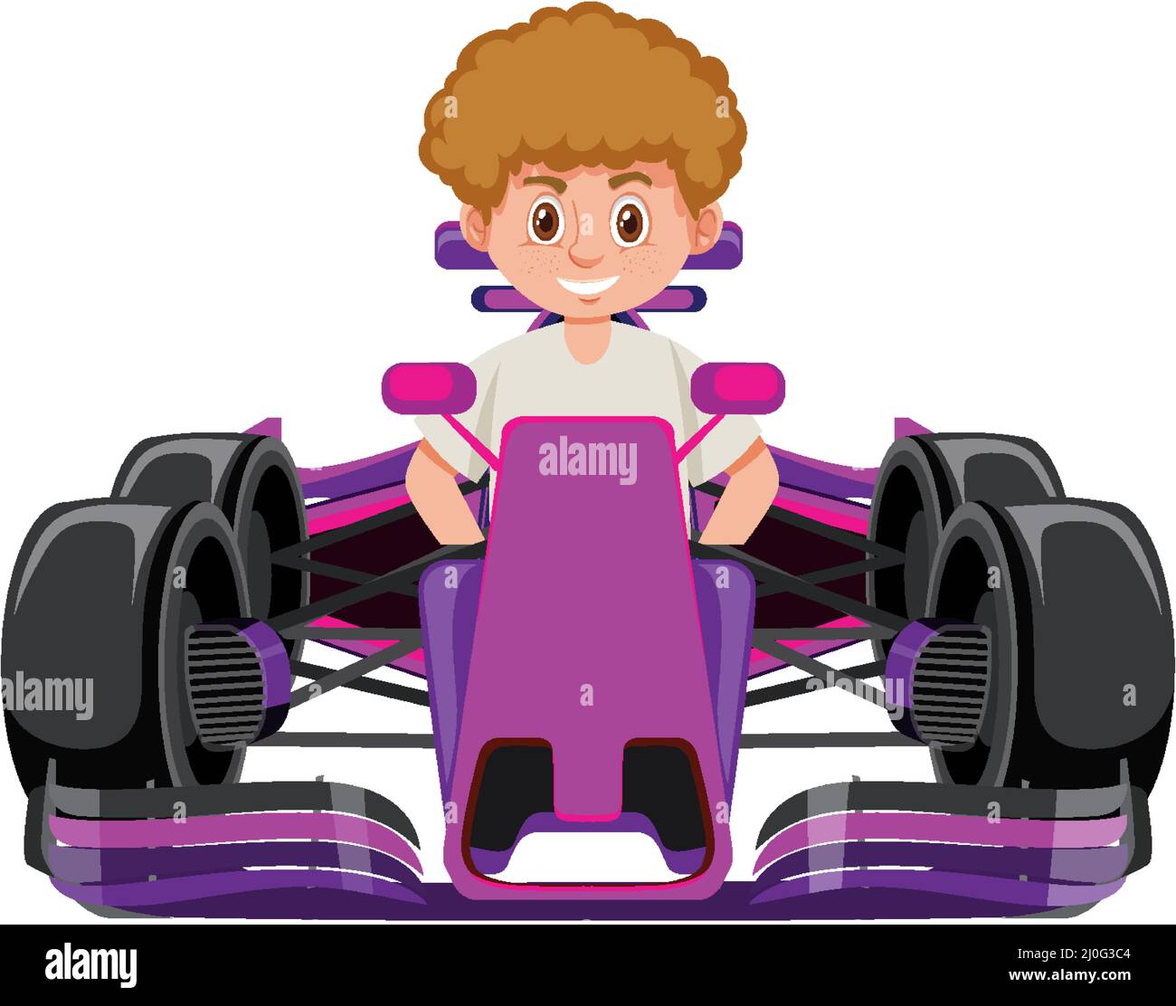 A man driving formula one racing car illustration Stock Vector Image ...