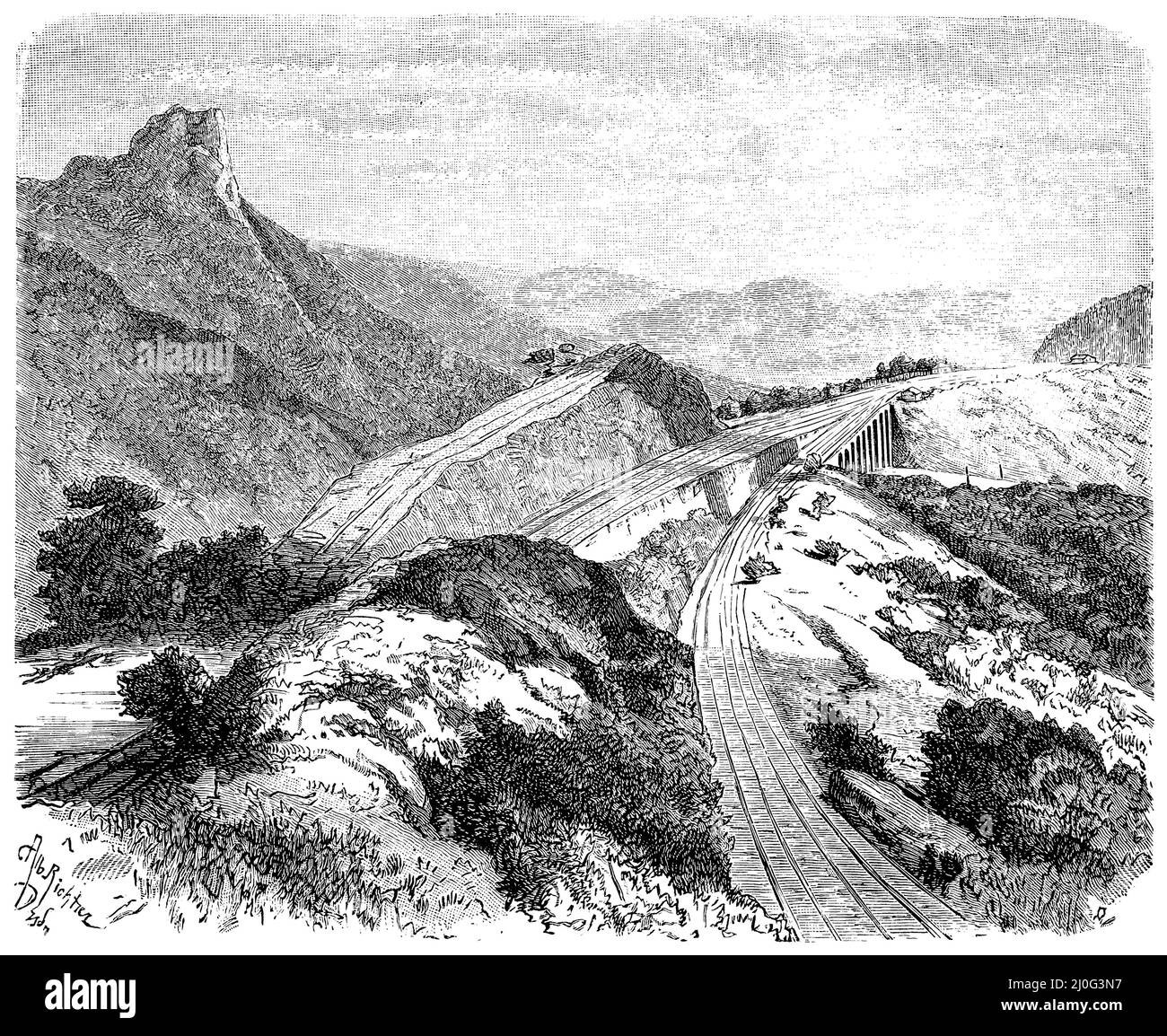 Bhor Ghat, mountain pass, , Albert Richter (geography book, 1885), Bhor ...