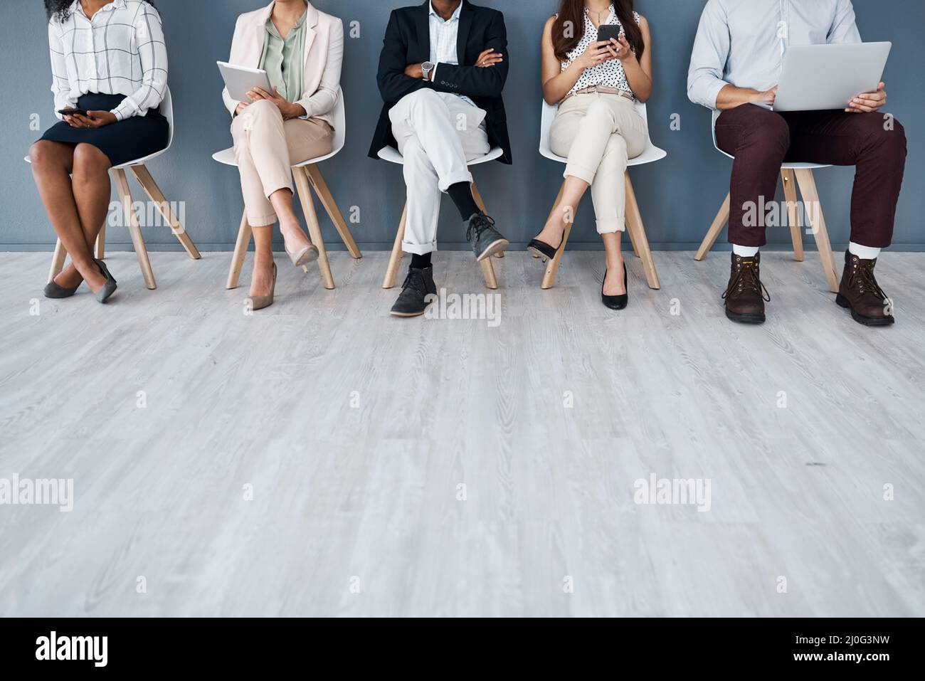 Whos going to be called up next. Closeup shot of a group of ...