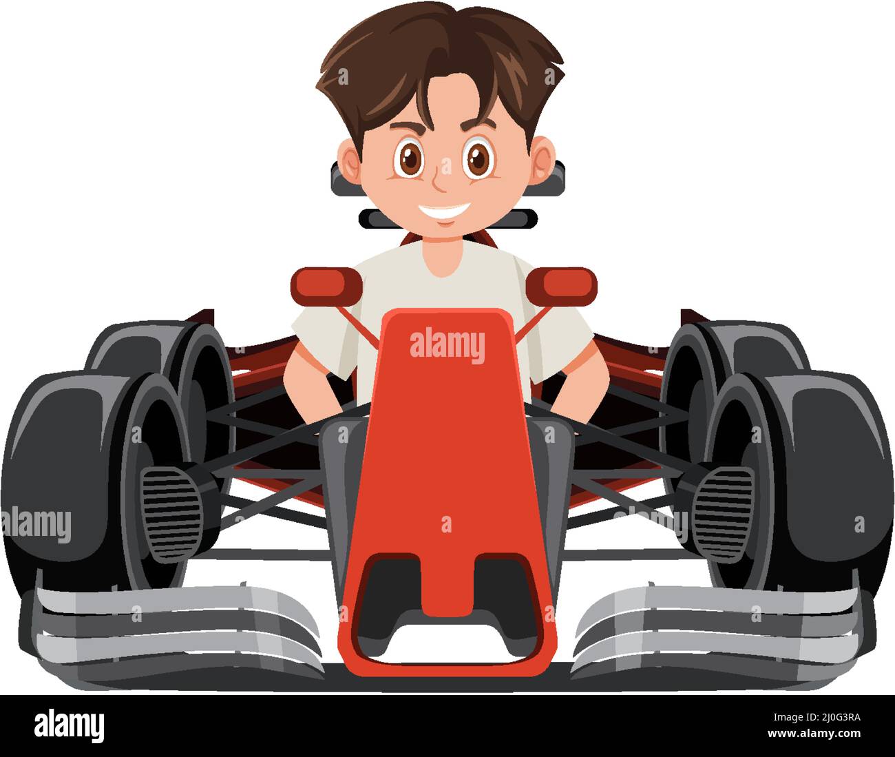 A man driving formula one racing car illustration Stock Vector Image ...