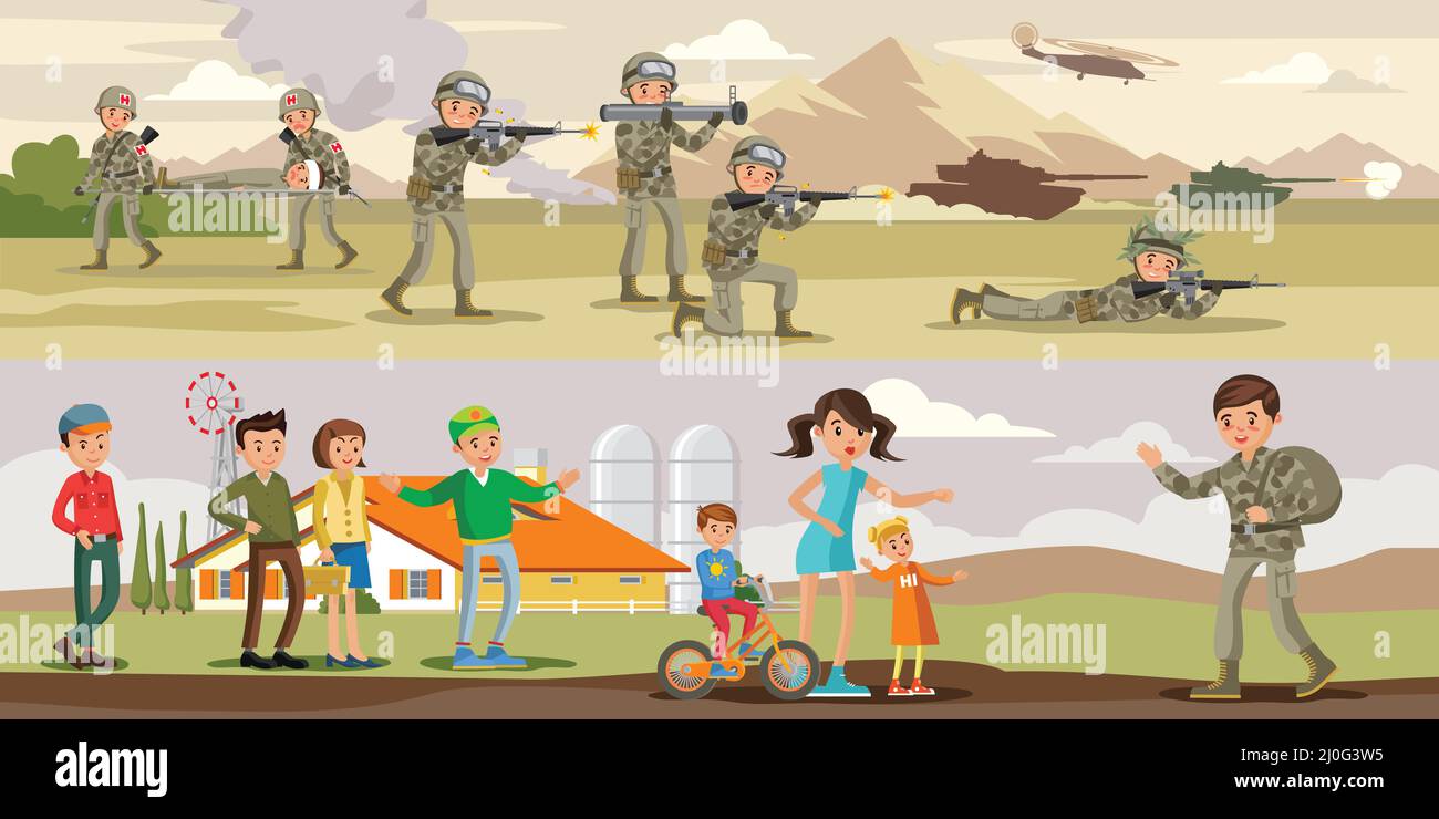 War Ground Stock Vector Images - Alamy