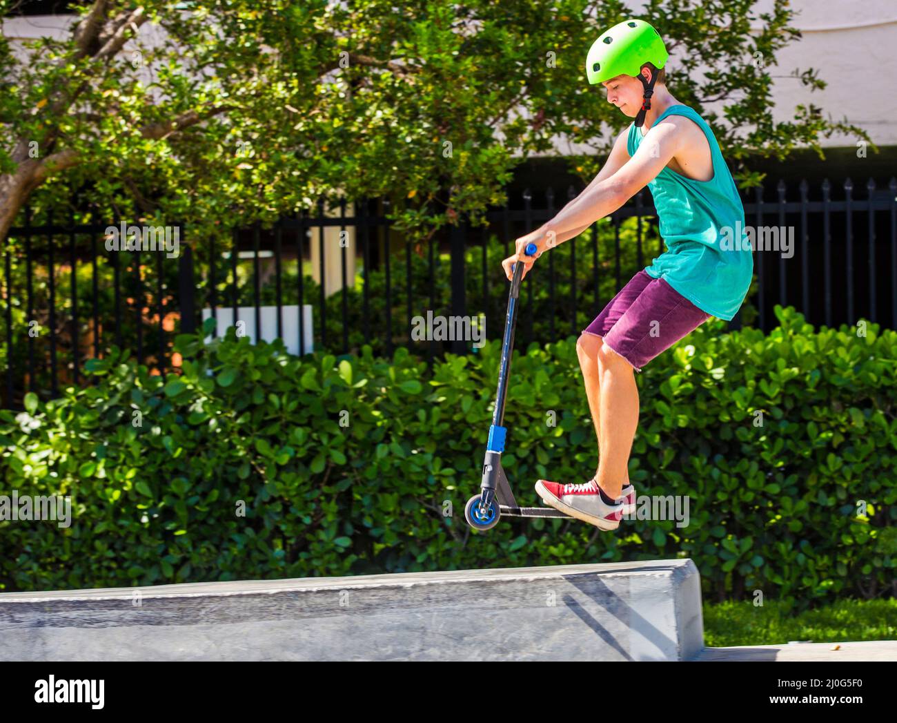 Skatepark child scooter hi-res stock photography and images - Alamy