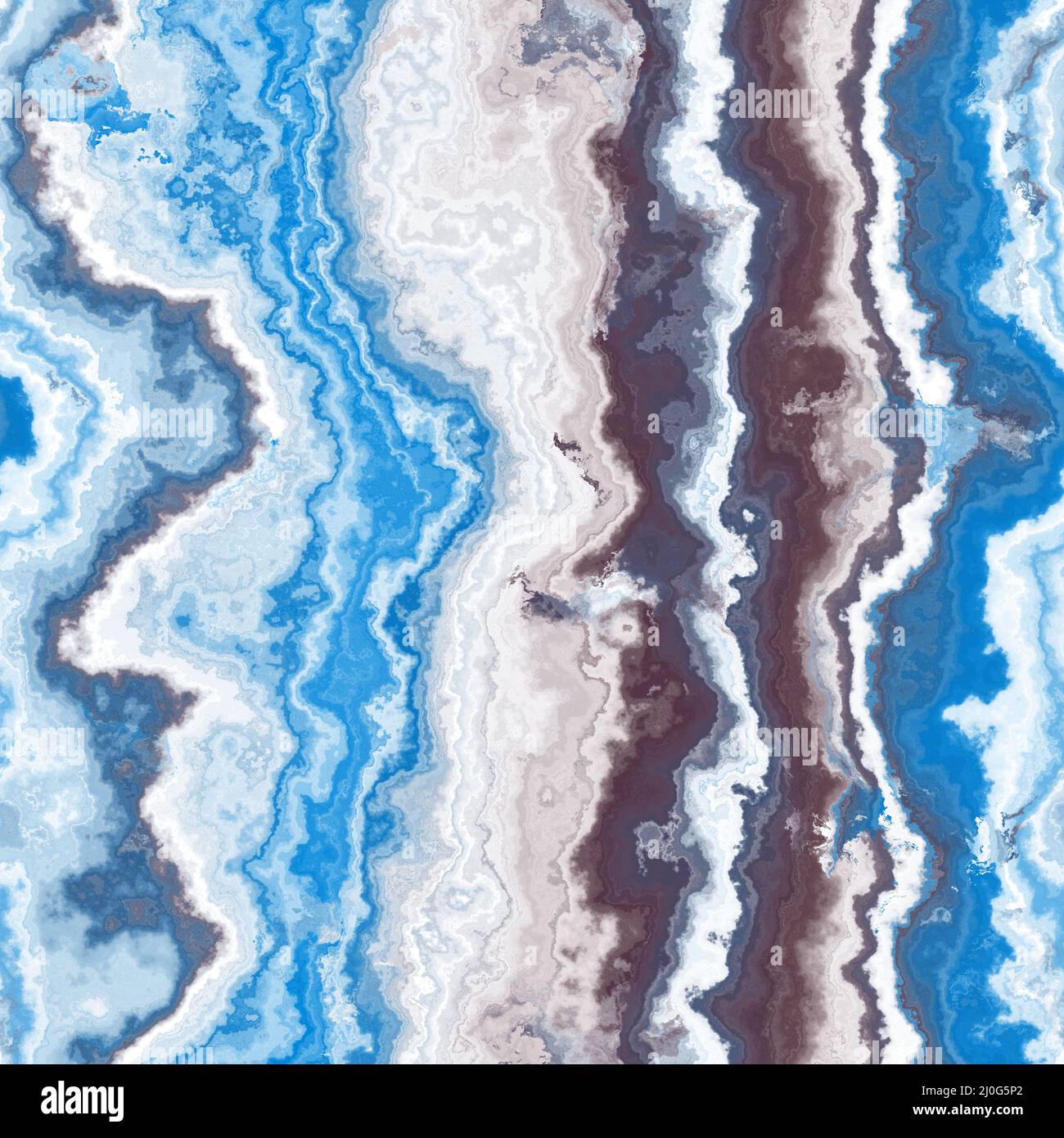 Abstract illustration of blue and brown marble stone. Seamless texture ...