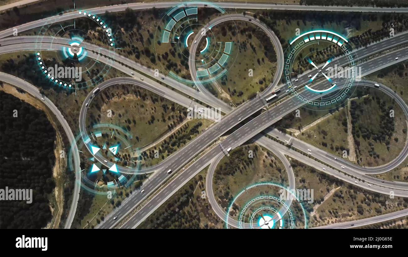 Transportation and technology concept. Intelligent Transport Systems ...