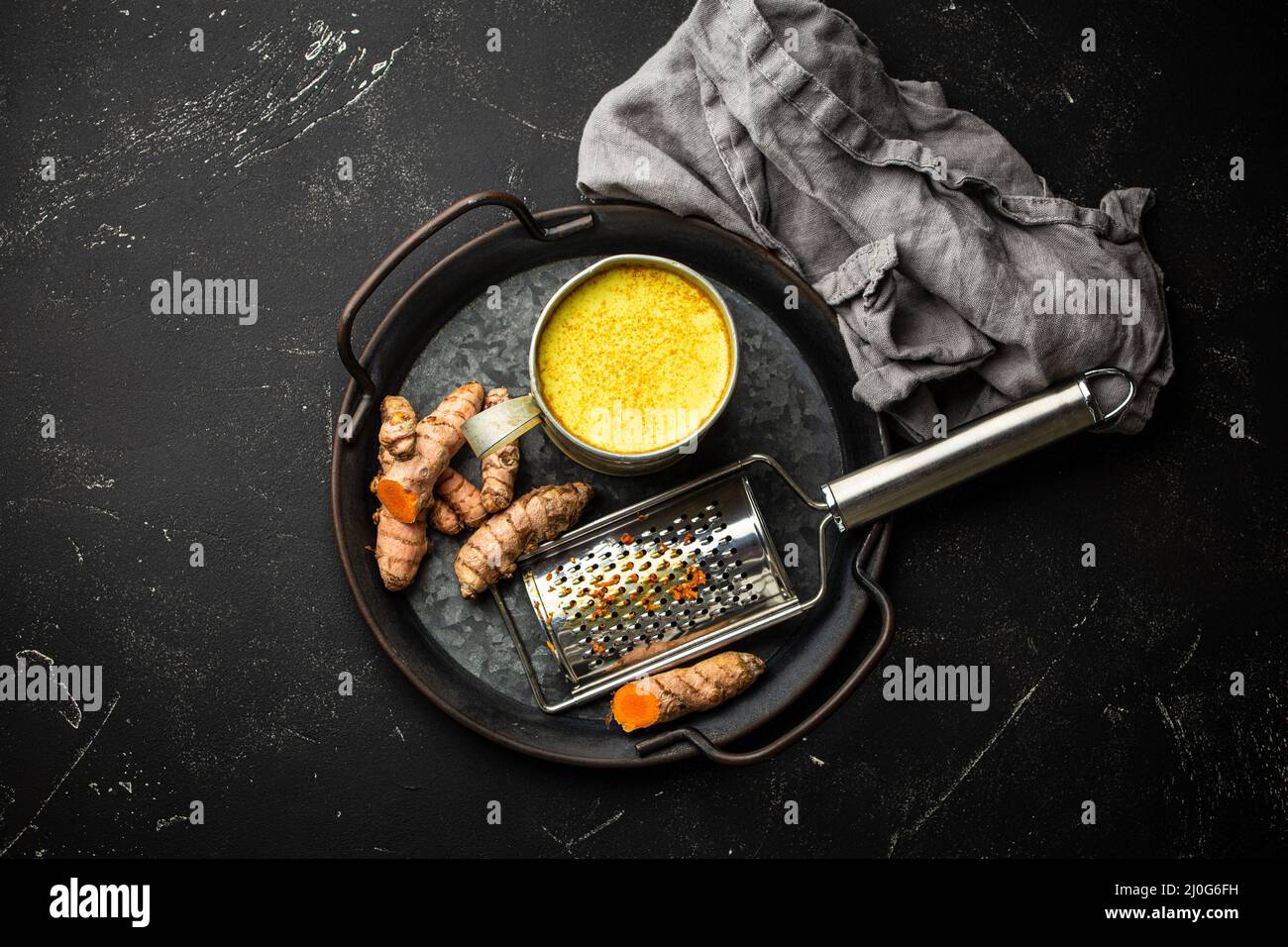 Healthy turmeric milk beverage Stock Photo - Alamy