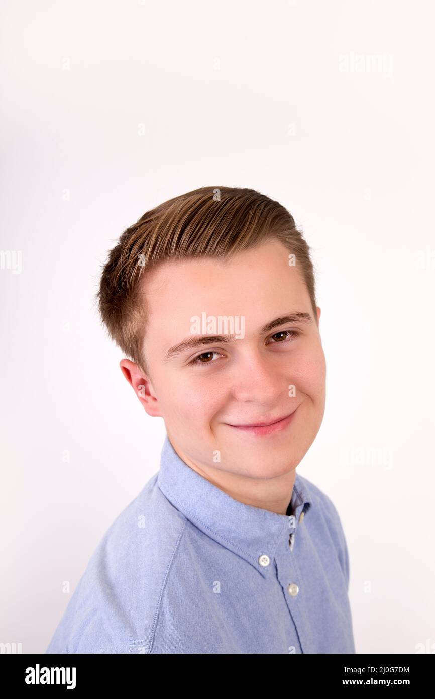 portrait of happy smiling caucasian boy Stock Photo - Alamy