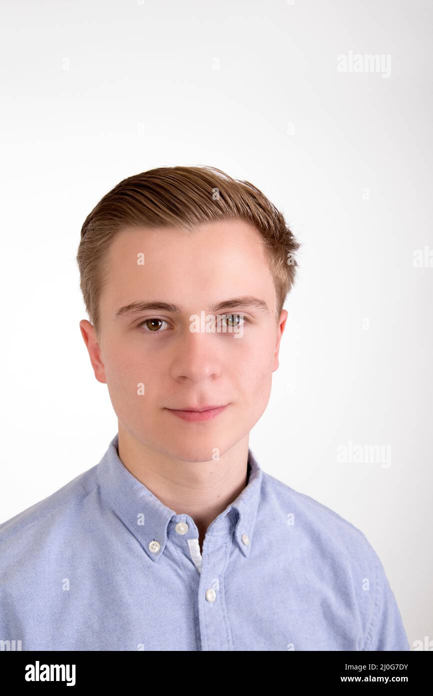 Portrait happy teenager boy hi-res stock photography and images - Alamy