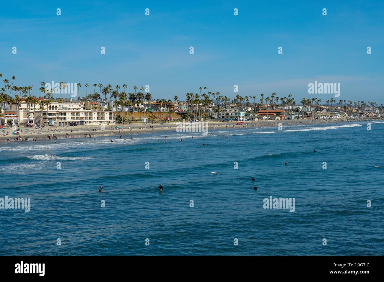 Summer day at Oceanside beach Stock Photo - Alamy
