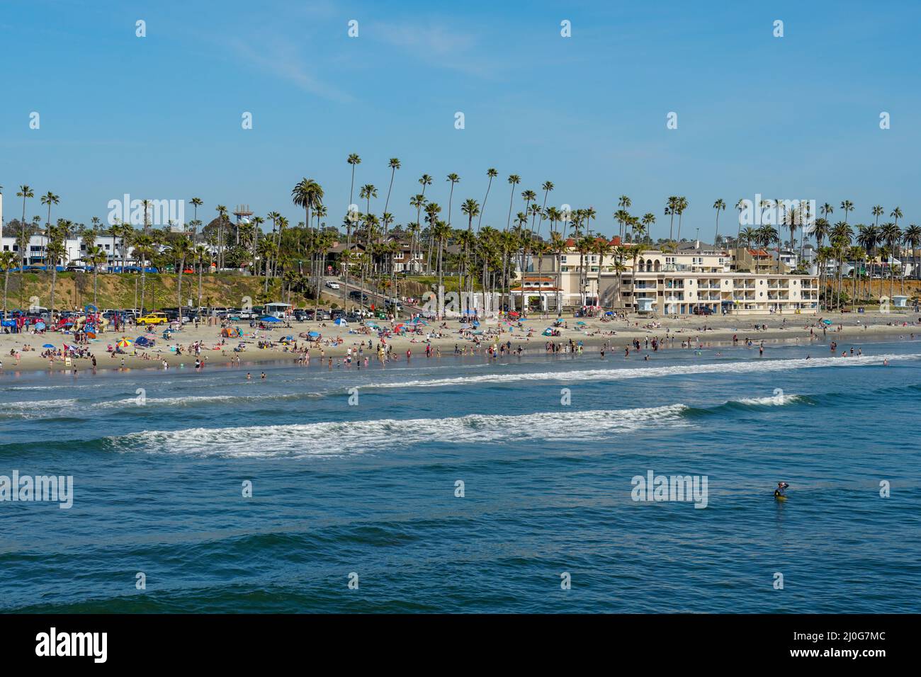 Summer day at Oceanside beach Stock Photo - Alamy