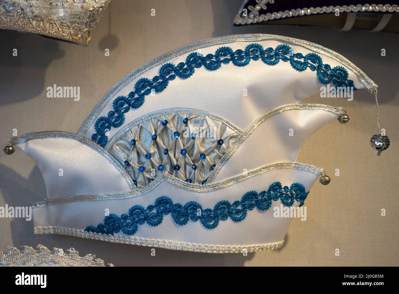 Making fool's caps for the carnival Stock Photo - Alamy