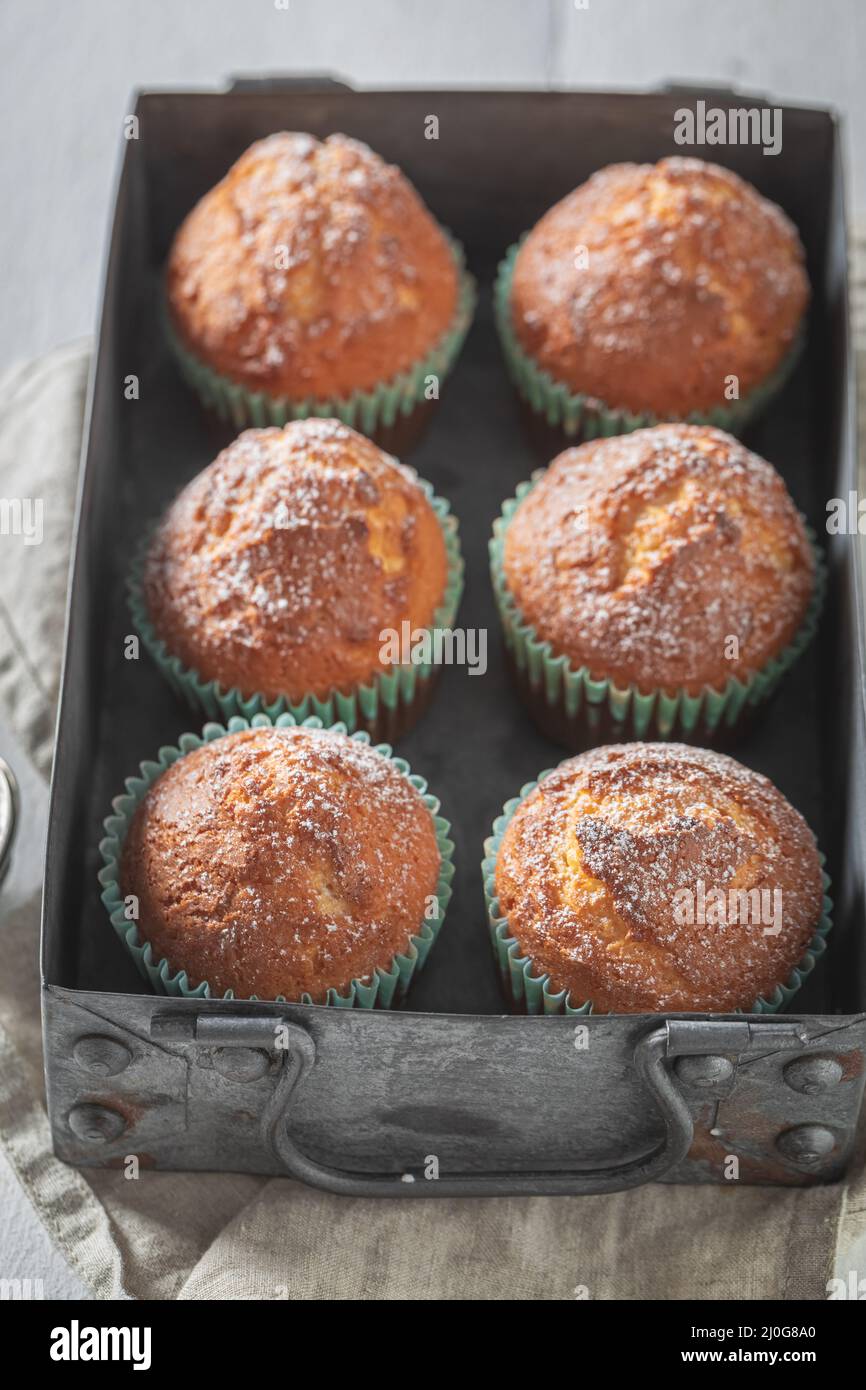 Sweet and tasty yoghurt cupcake as the perfect coffee dessert. Homemade ...