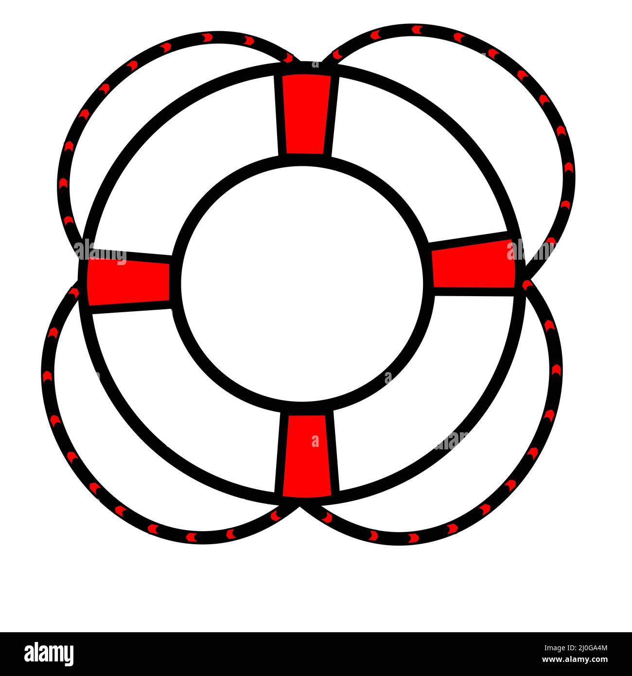 One lifebuoy red black Stock Photo - Alamy