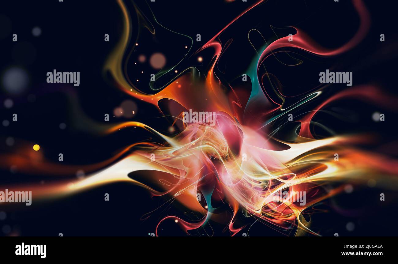 Bright flare of multicolored lines Stock Photo - Alamy