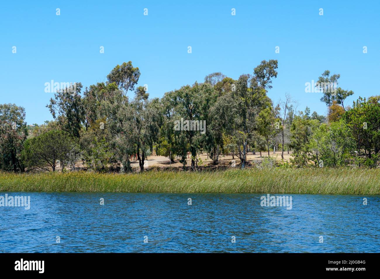 Miramar reservoir in the Scripps Miramar Ranch community, San Diego ...