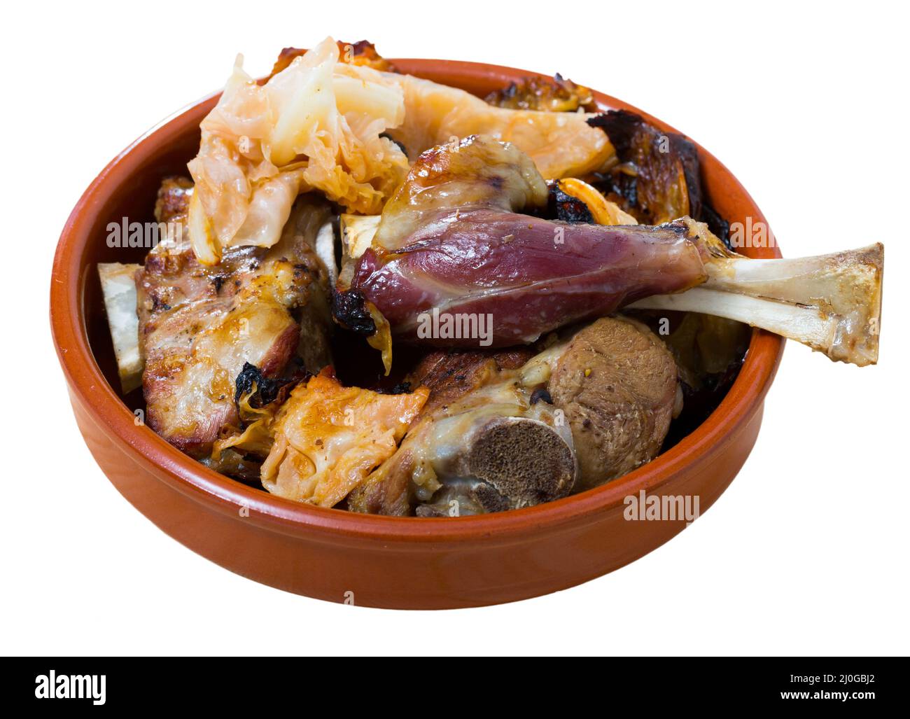 Stewed lamb with cabbage Stock Photo - Alamy