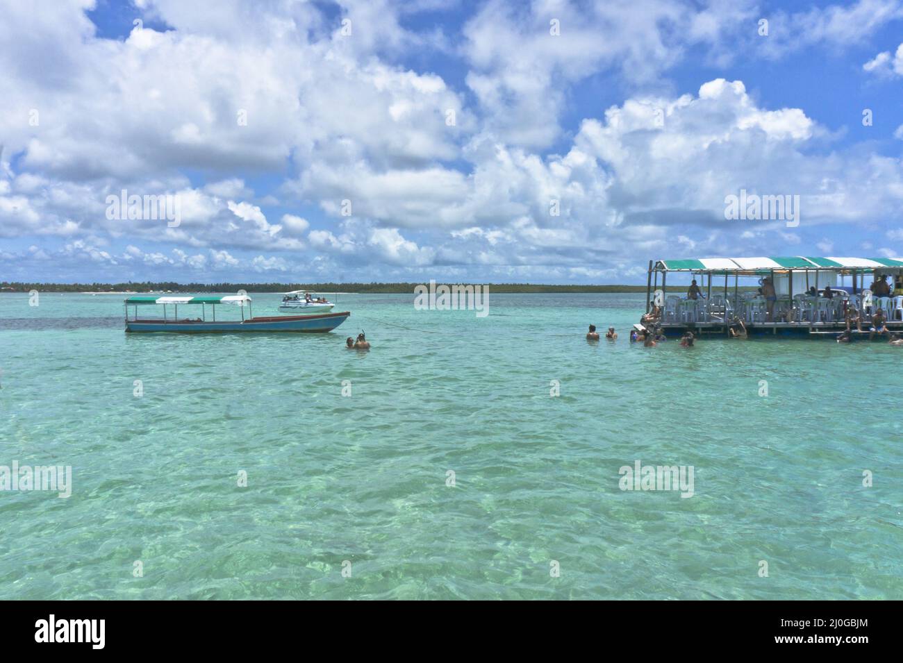 Morro de Sao Paulo, Boipeba Tropical beach view, Bahia, Brazil, South ...