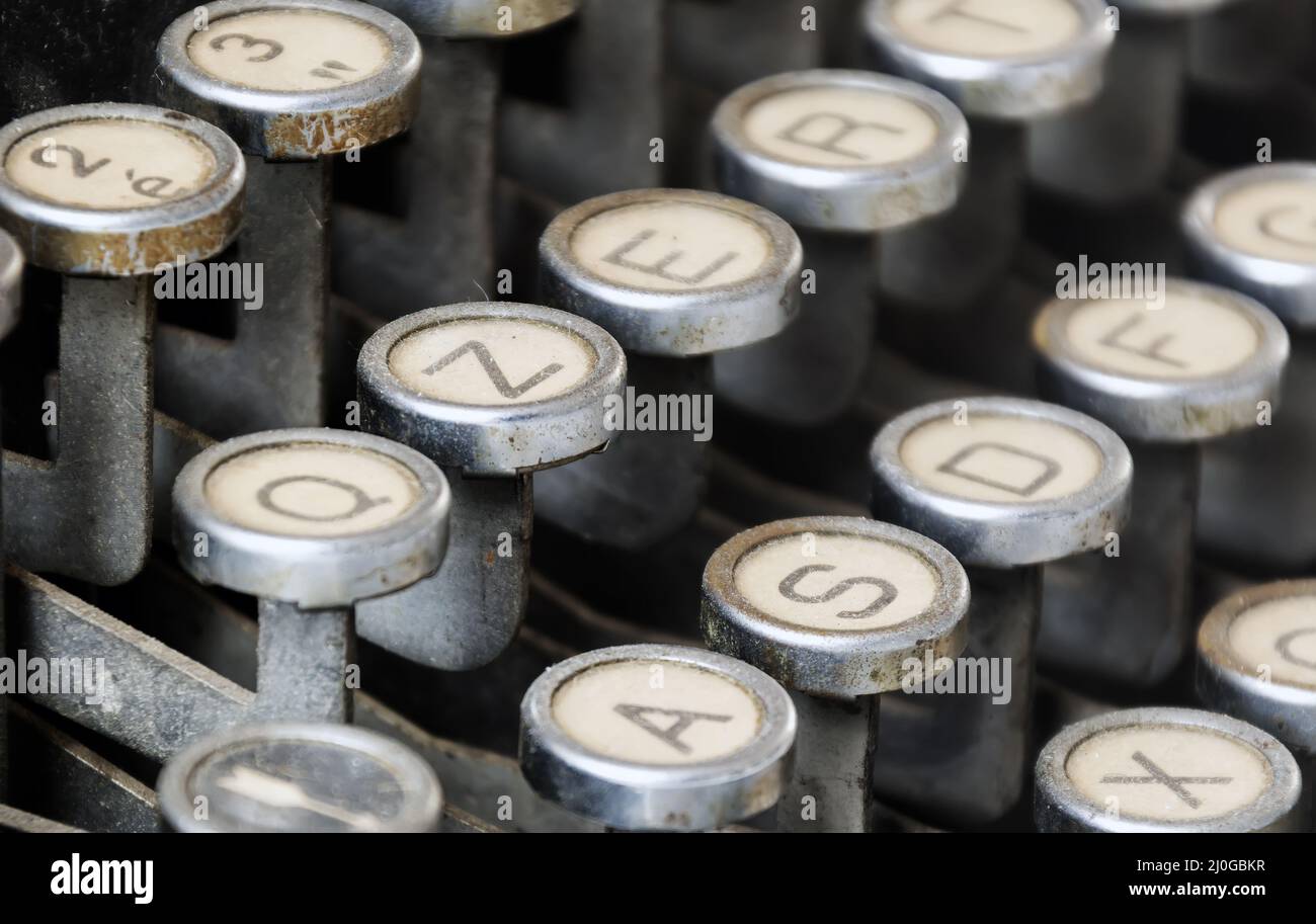 Keys of an old typewriter Stock Photo - Alamy