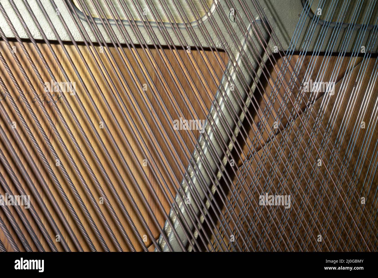 Details of Strings of a Piano Stock Photo - Alamy