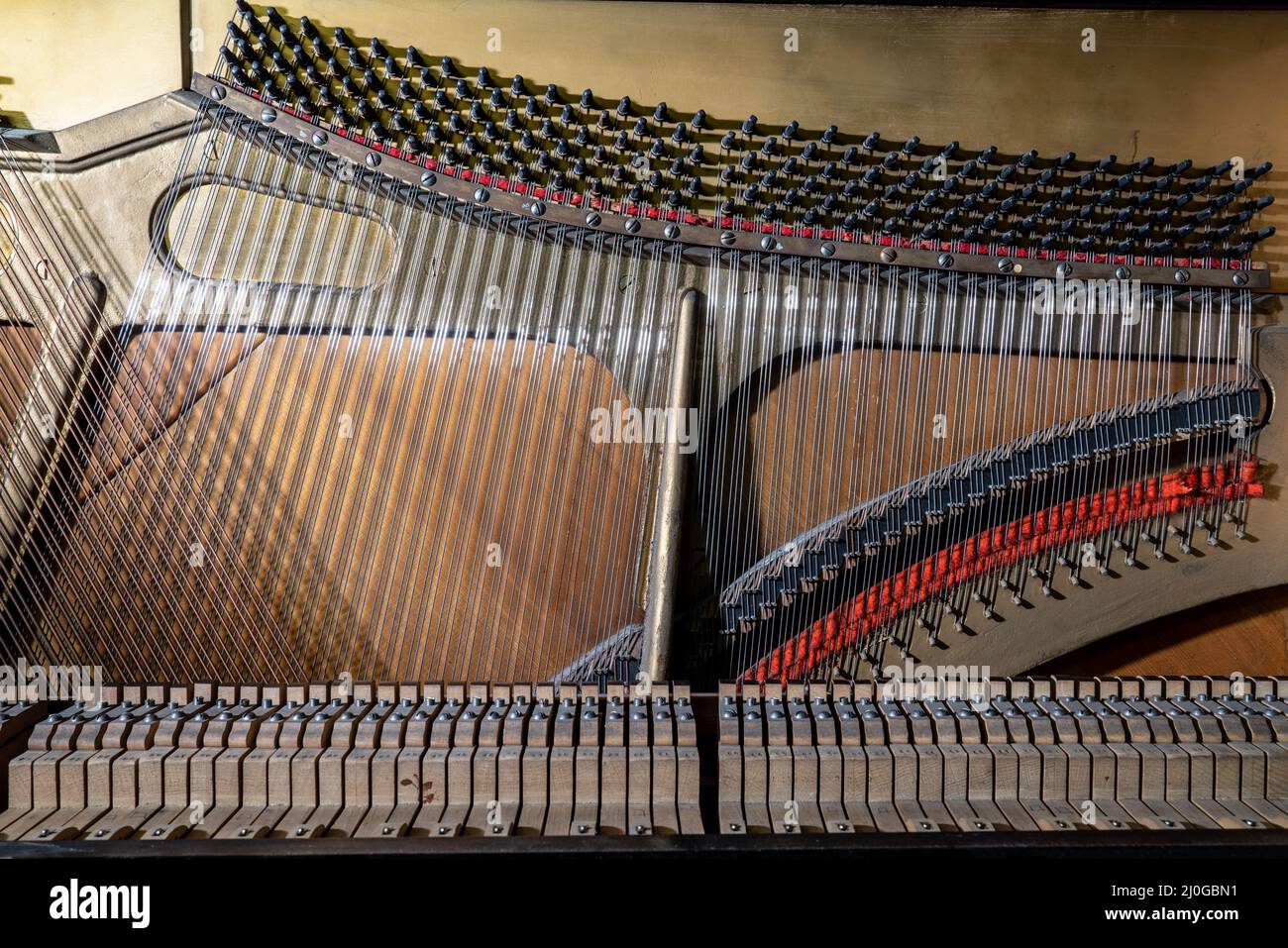 Details of Strings of a Piano Stock Photo - Alamy