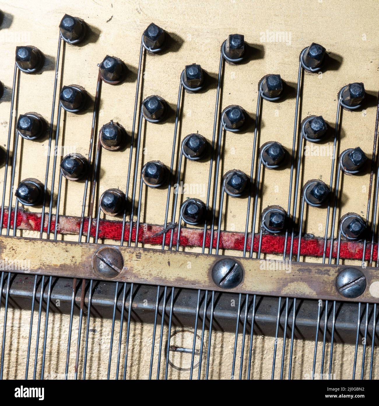 Details of Strings of a Piano Stock Photo - Alamy