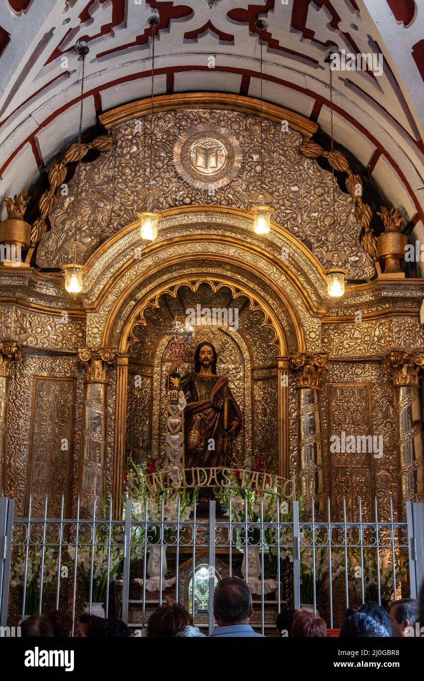 Interior of a church inside of the cathedral in Lima, Peru Stock Photo ...