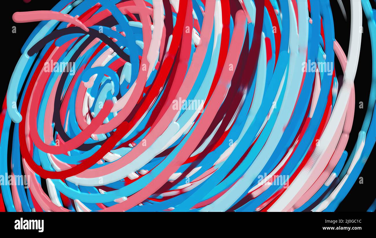 Bright colorful circle lines, cartoon style backdrop, computer ...