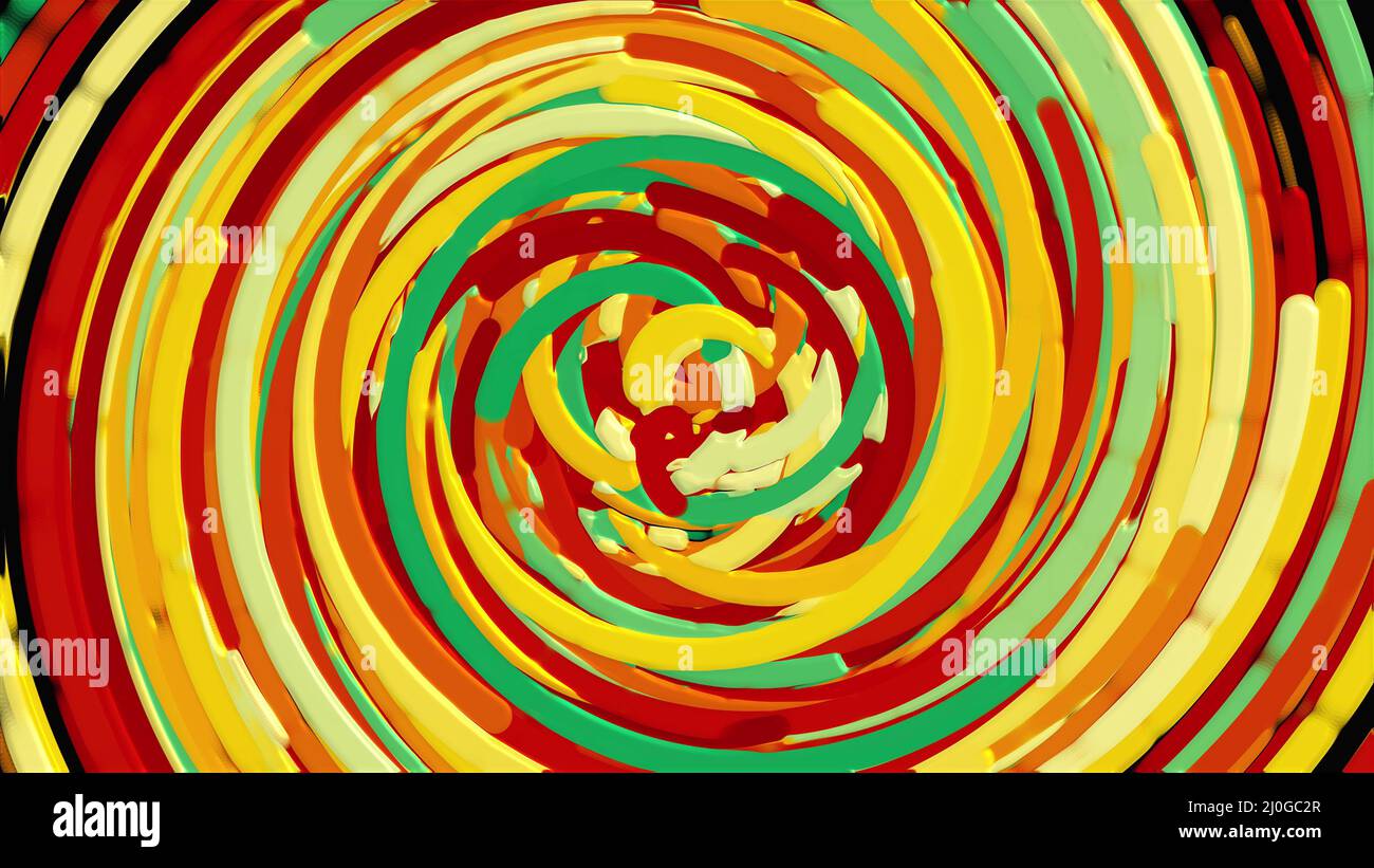Bright colorful circle lines, cartoon style backdrop, computer ...