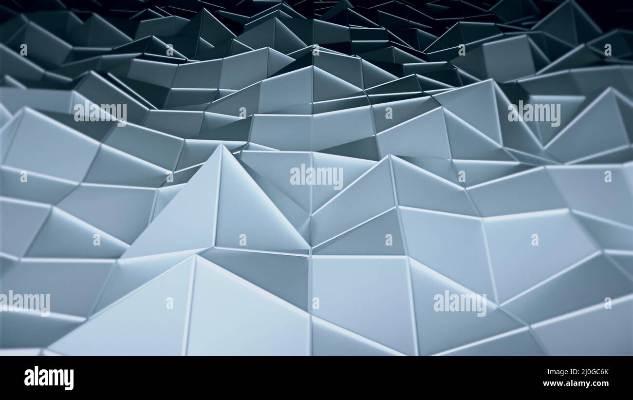 Simple low polygonal surface with edges, computer generated modern ...