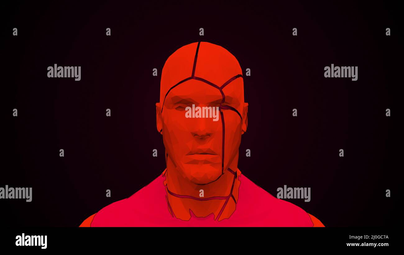 Futuristic human head collapsing hi-res stock photography and images ...