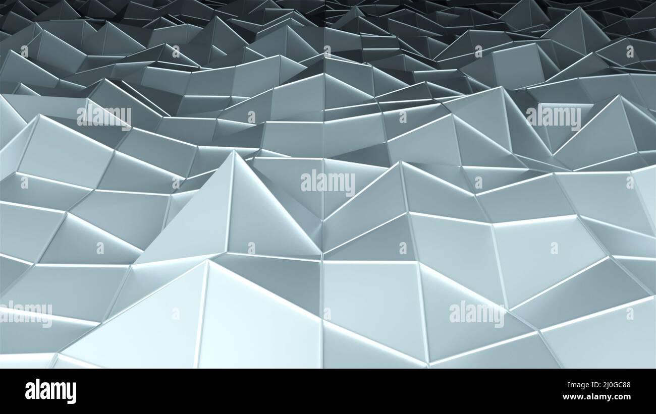 Simple low polygonal surface with edges, computer generated modern ...