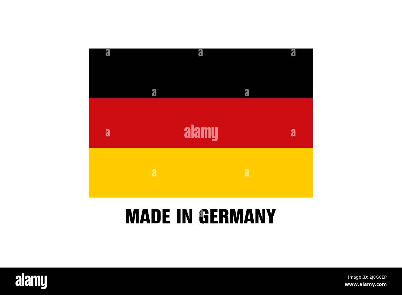 Illustration of the flag of Germany with "Made in Germany" text Stock ...
