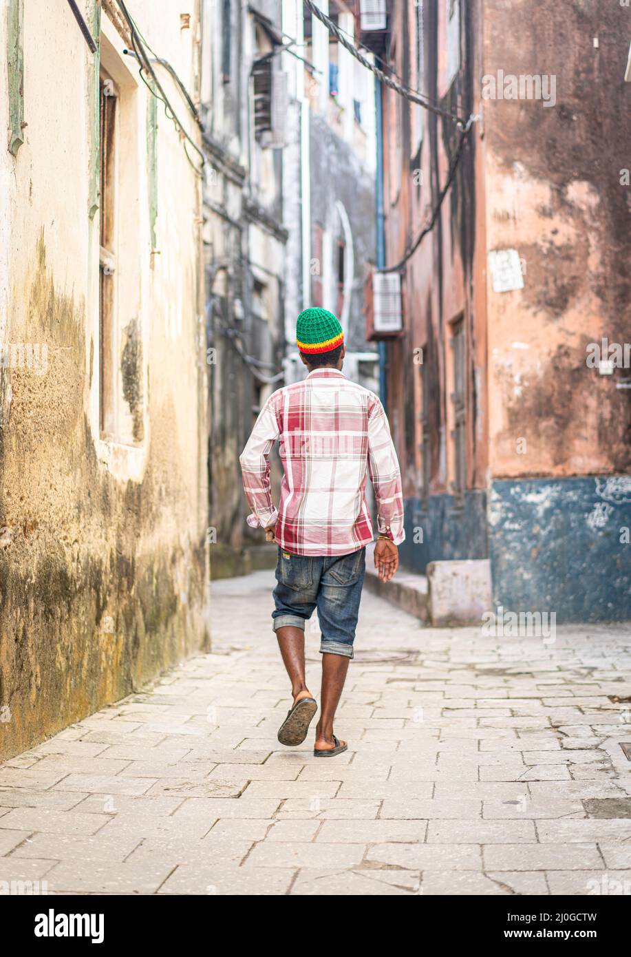 Young black man on city street, High quality photo Stock Photo - Alamy