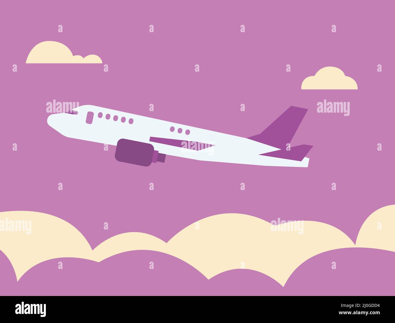 Illustration of a flying plane Stock Photo - Alamy