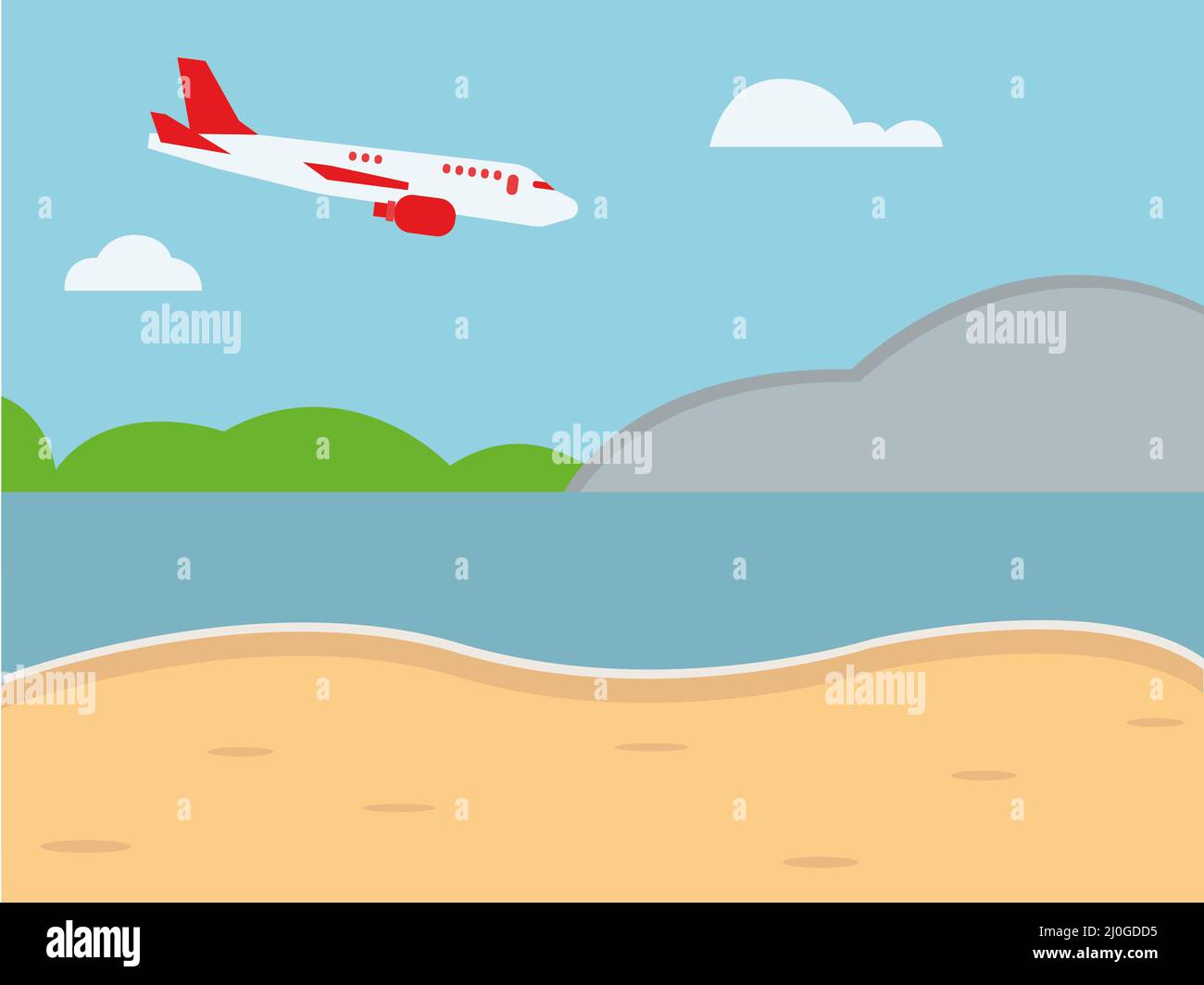 Illustration of a landing plane Stock Photo - Alamy