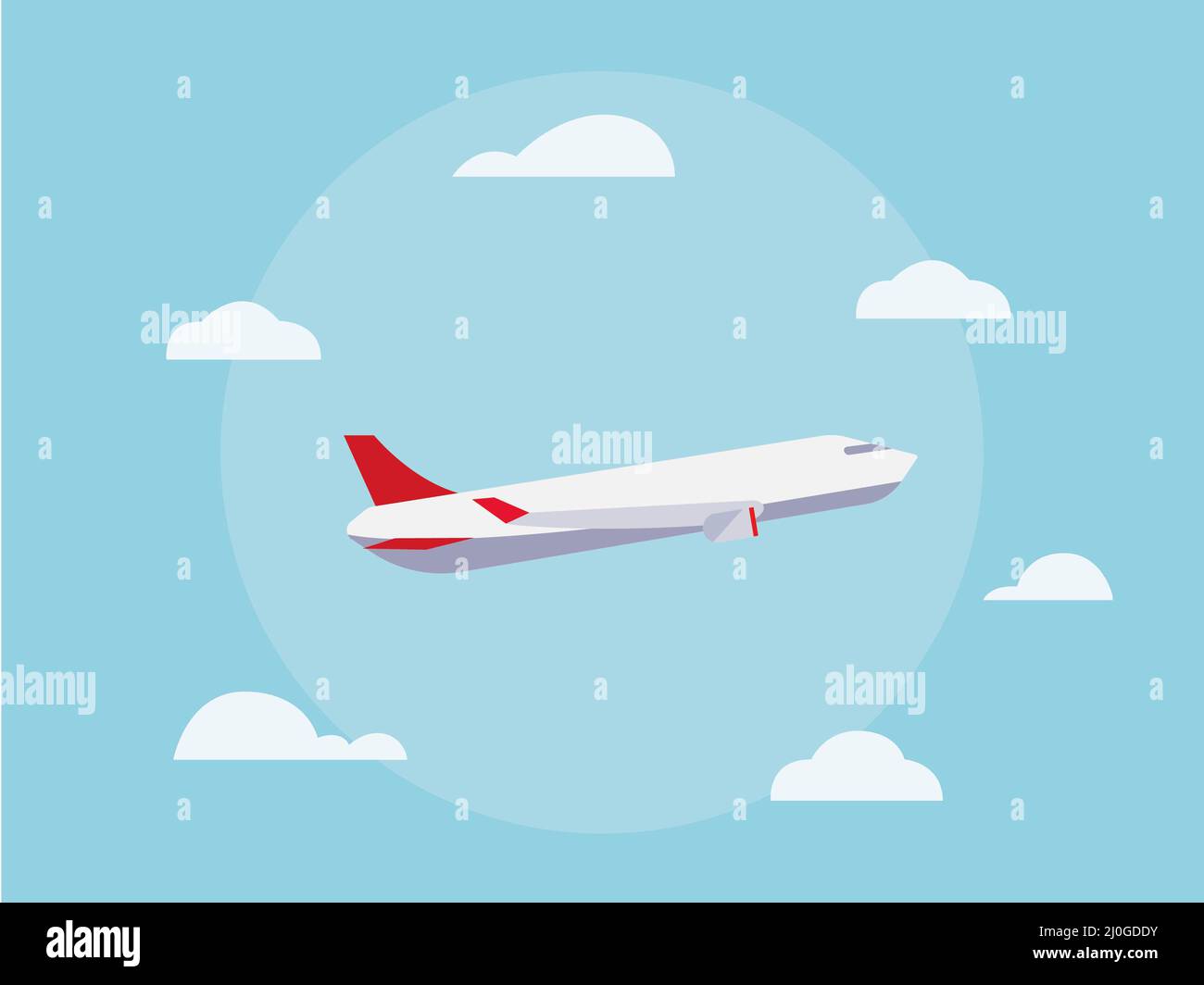 Illustration of a flying plane Stock Photo - Alamy