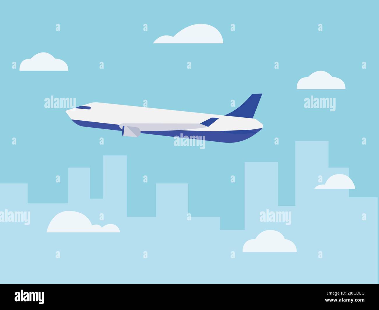 Illustration of a flying plane Stock Photo - Alamy