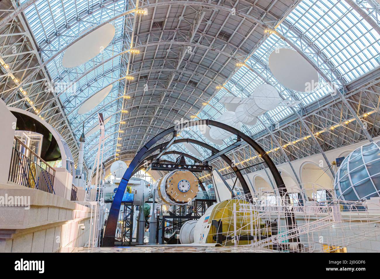 Moscow, Russia - November 28, 2018: Space museum. Inside The ...