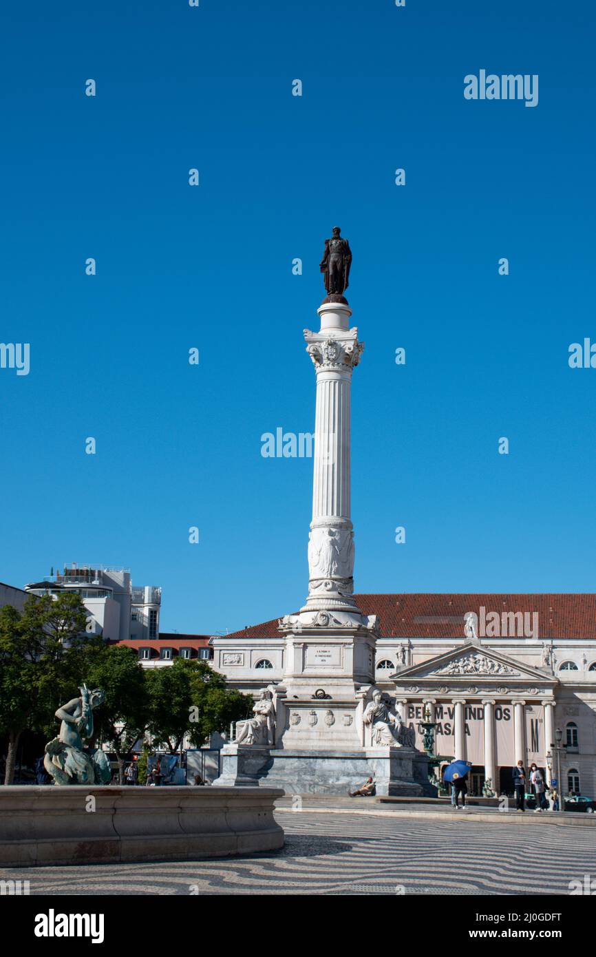Vertical shot of a statue in Lisbon, Portugal Stock Photo - Alamy