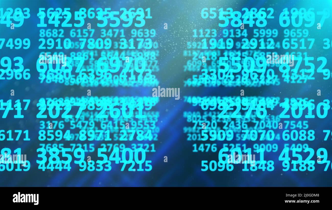 Endless rows of random numbers abstract background Stock Photo - Alamy