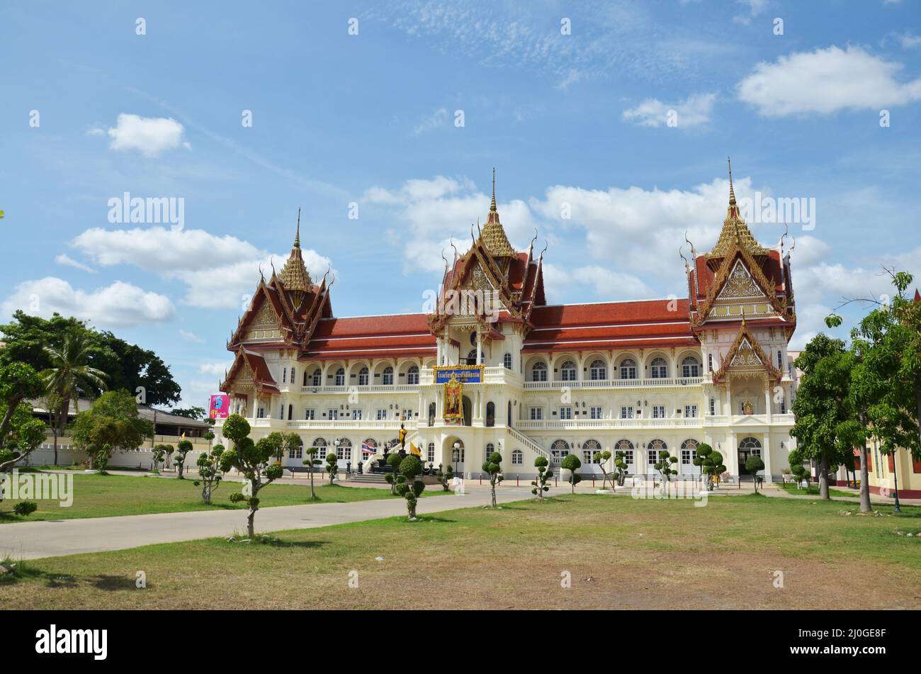 Architecture school building for thai monks and novices use study ...