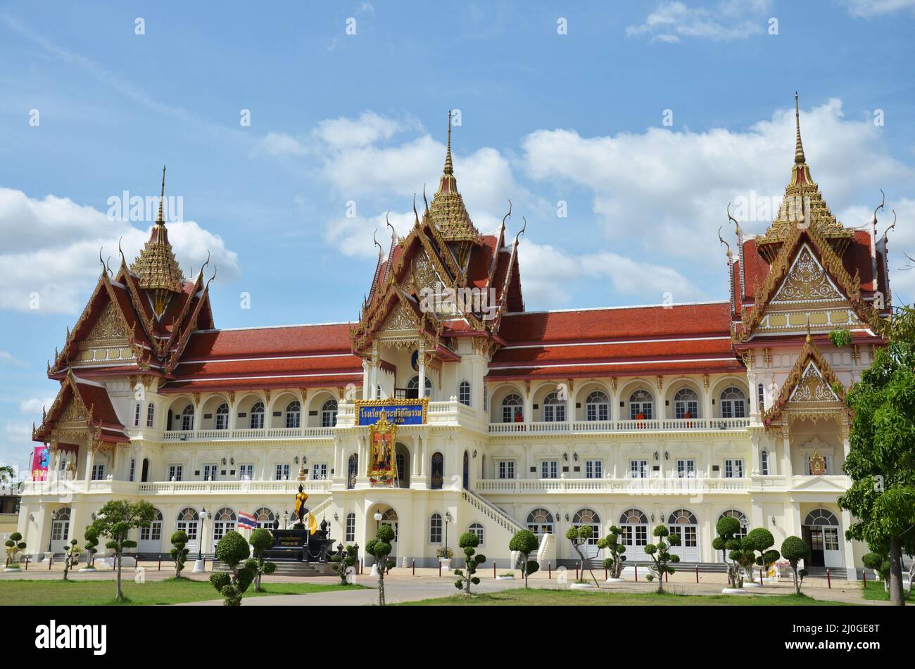 Architecture school building for thai monks and novices use study ...