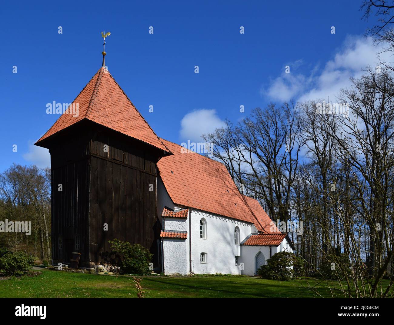 Historical Church in Meinerdingen, Walsrode, Lower Saxony Stock Photo ...
