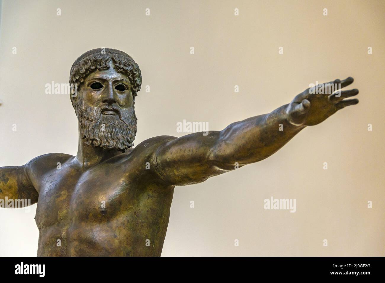 Zeus Scuplture, Athens Museum Stock Photo - Alamy