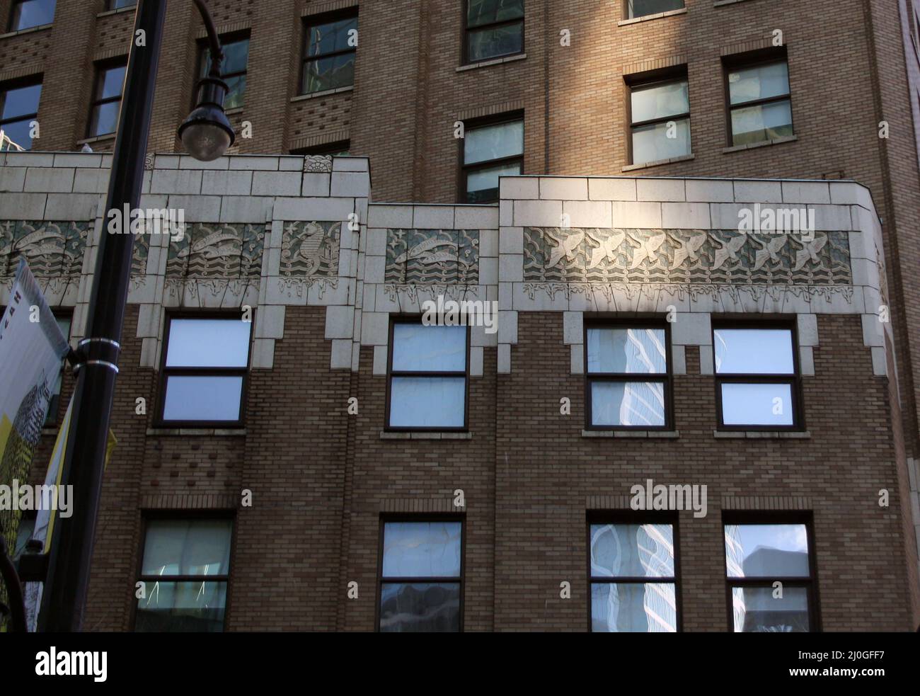 Beautiful exterior facade of Marine building in downtown Vancouver ...