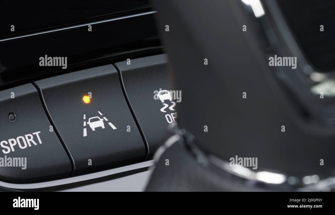 Track assistant in a modern car Stock Photo - Alamy