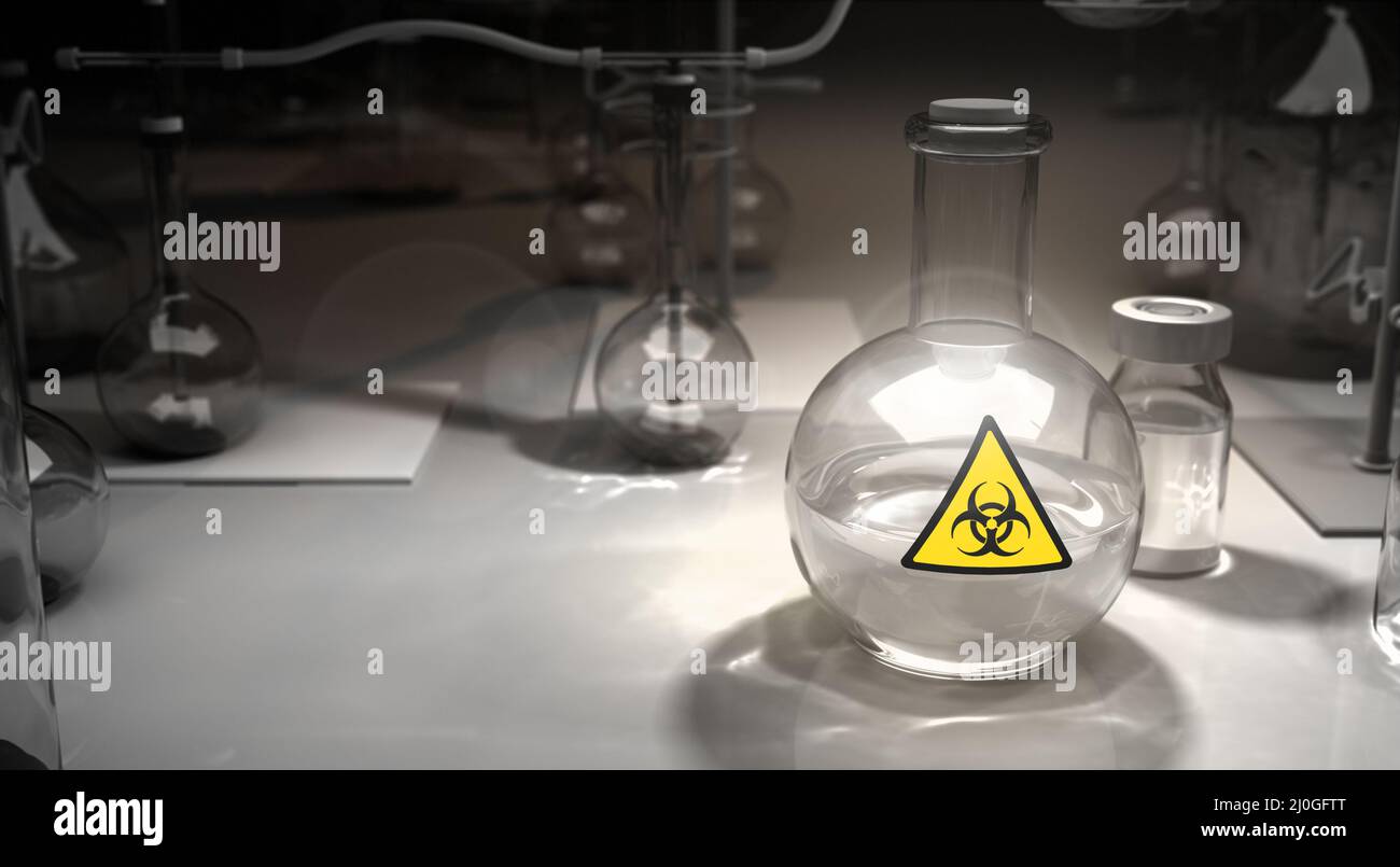 Biohazard in Lab - 3D Rendering Stock Photo - Alamy