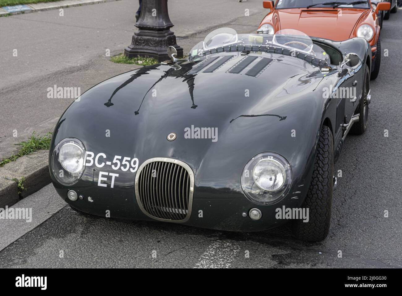 Jaguar convertible car c type hi-res stock photography and images - Alamy