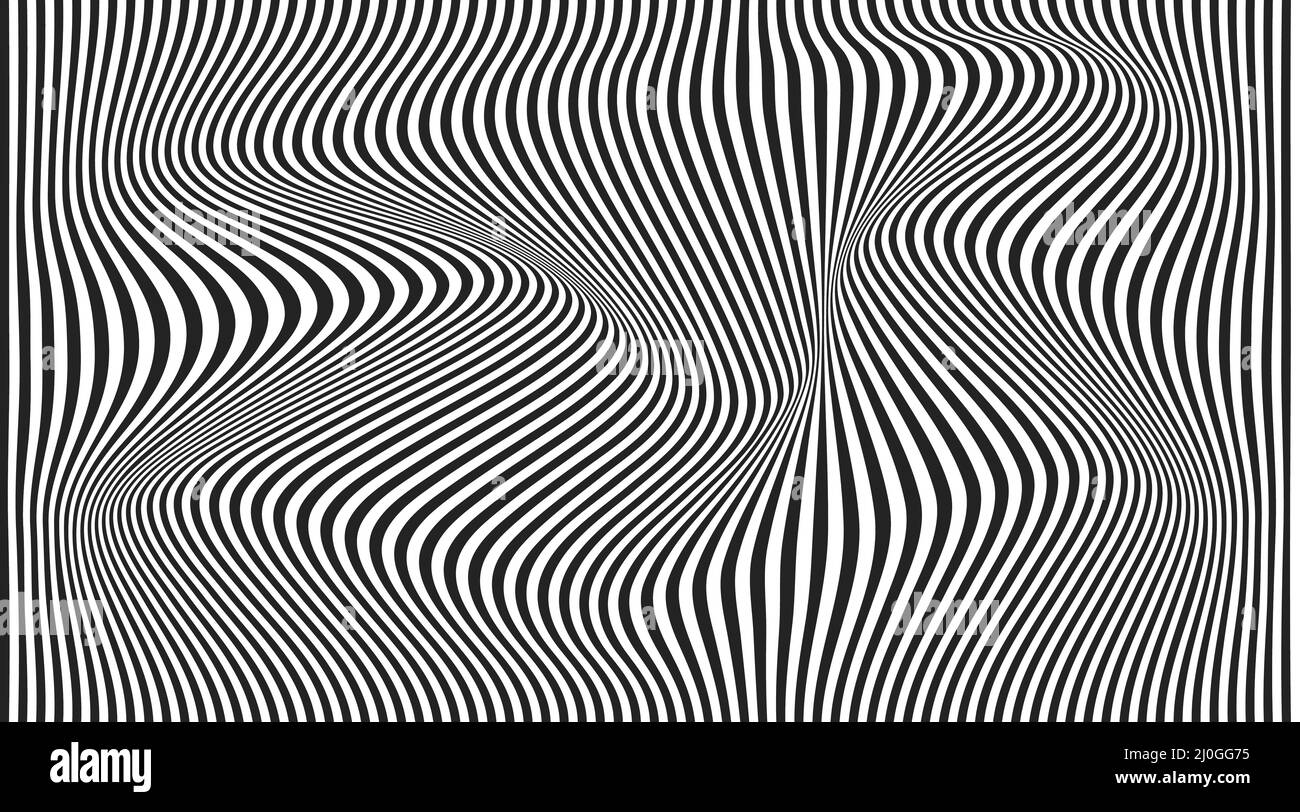Distortion lines background. Distort stripes, abstract modern pattern ...