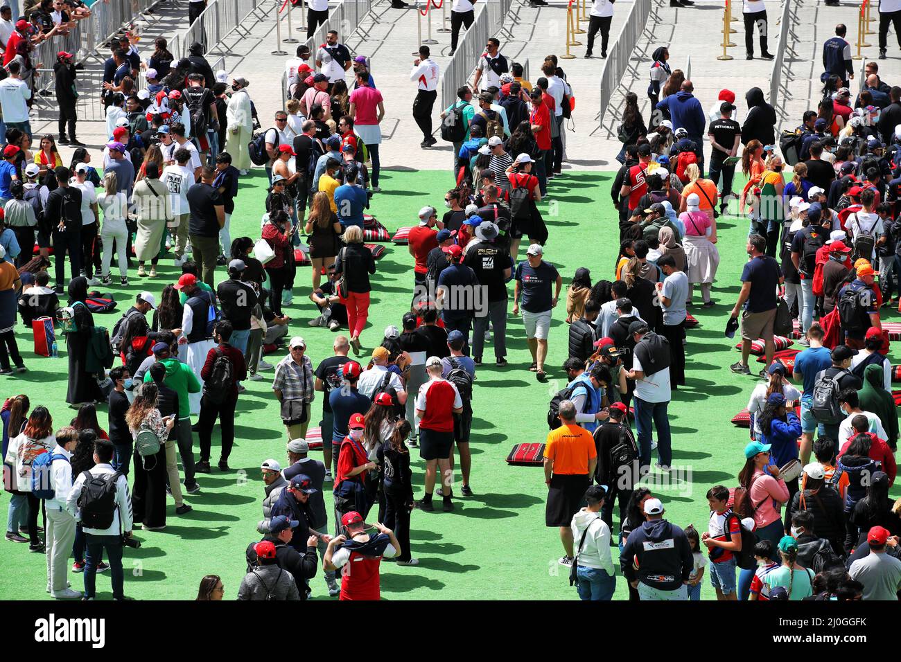 Circuit atmosphere - Fans in the fanzone. Bahrain Grand Prix, Saturday ...