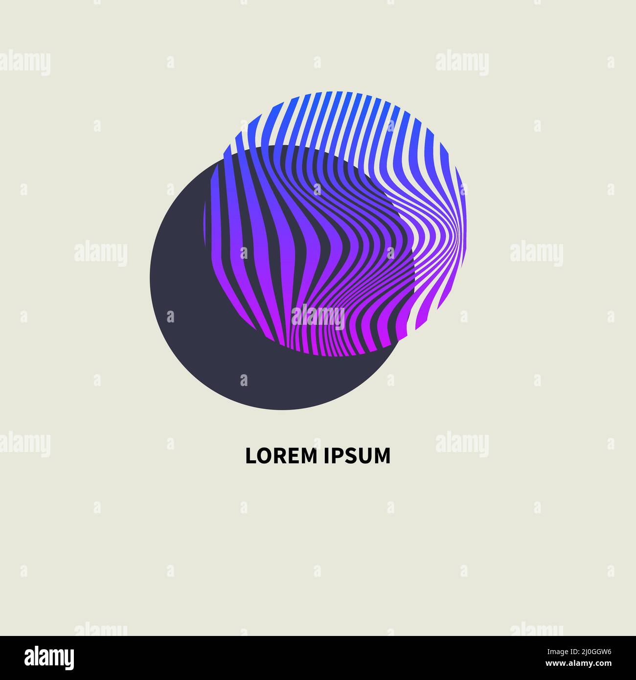 Telecom logo, telecommunications round abstract icon. Two circles Stock ...